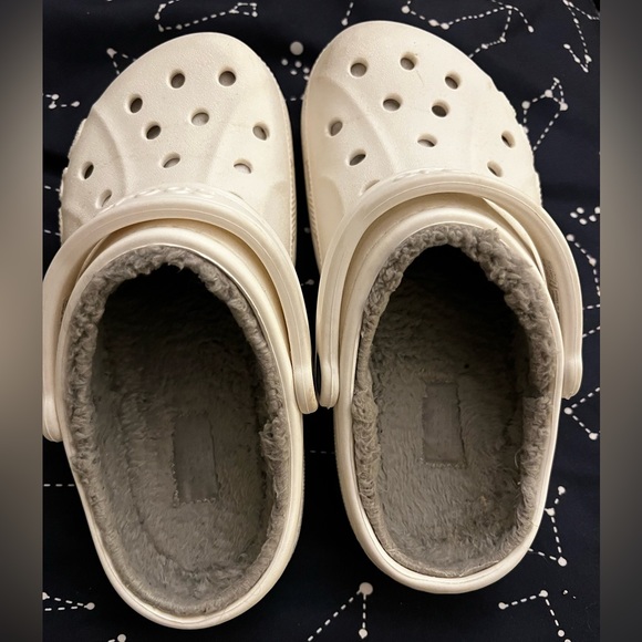 CROCS | Shoes | Fuzzy White Crocs | Poshmark